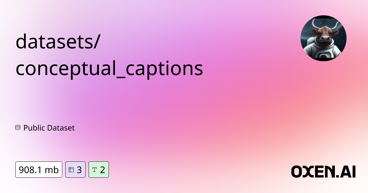 Settings Datasets Conceptual Captions Datasets Conceptual Captions